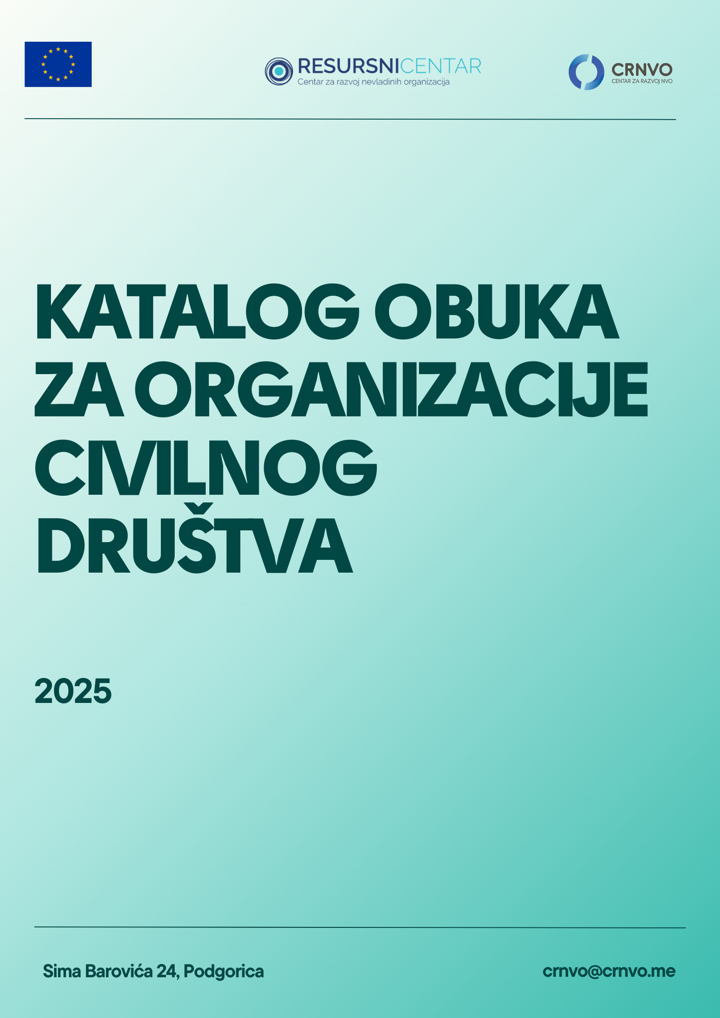 Katalog obuka za 2025. godinu | Resursni Centar